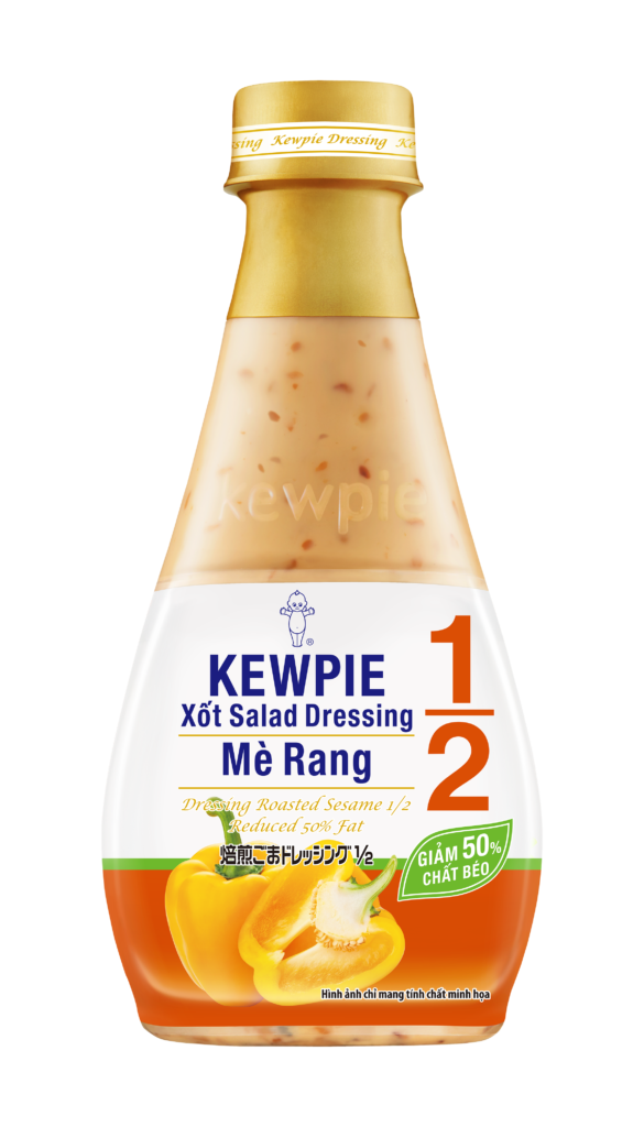XỐT SALAD DRESSING MÈ RANG 1/2 GIẢM 50% CHẤT BÉO - Kewpie